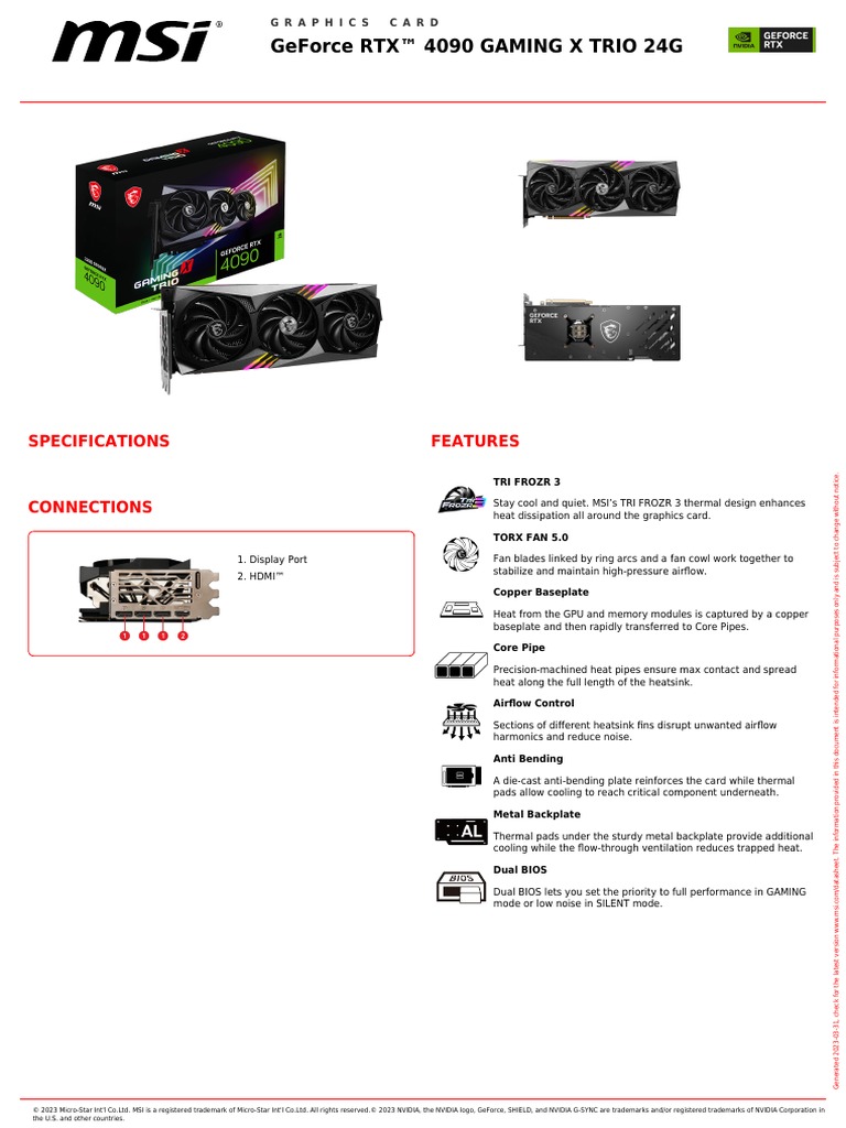 GeForce RTX 4090 GAMING X TRIO 24G | PDF
