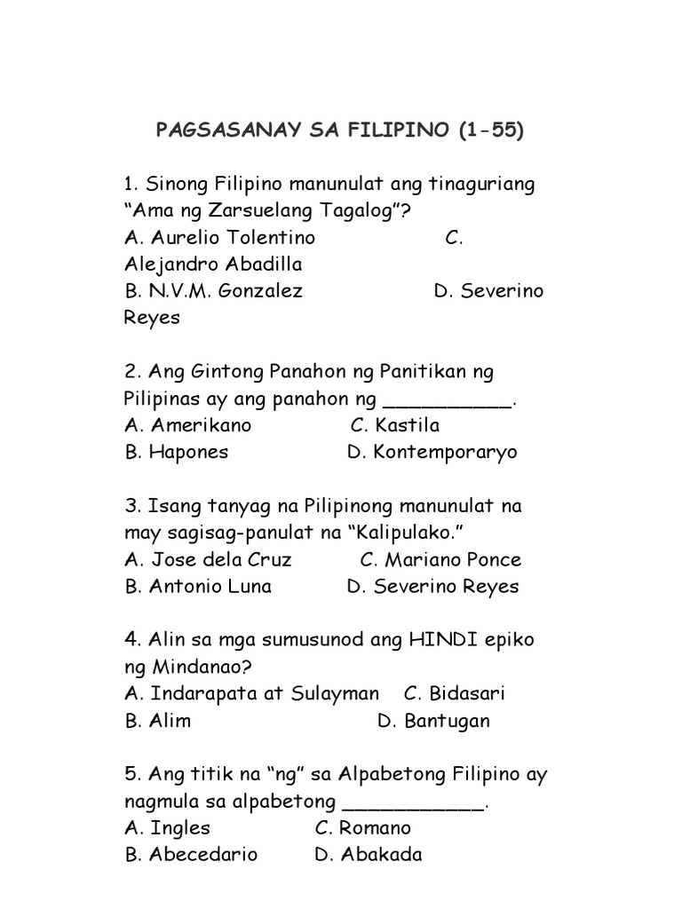 FILIPINO | PDF