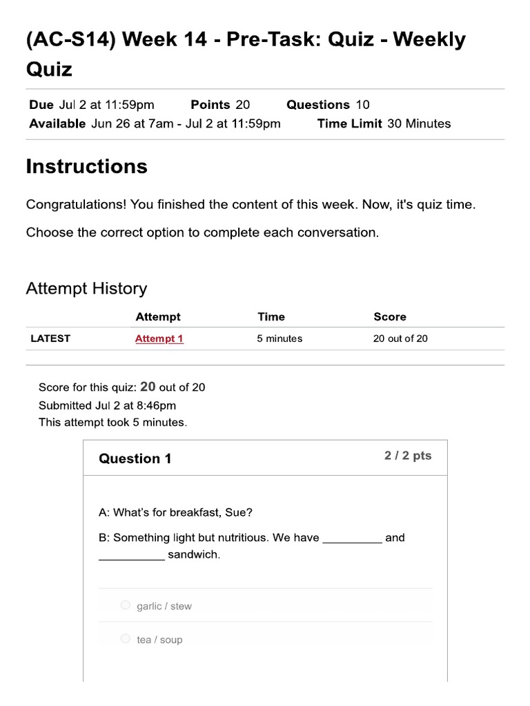 (AC_S14)Week14_Pre_Task_Quiz_Weekly_Quiz | PDF