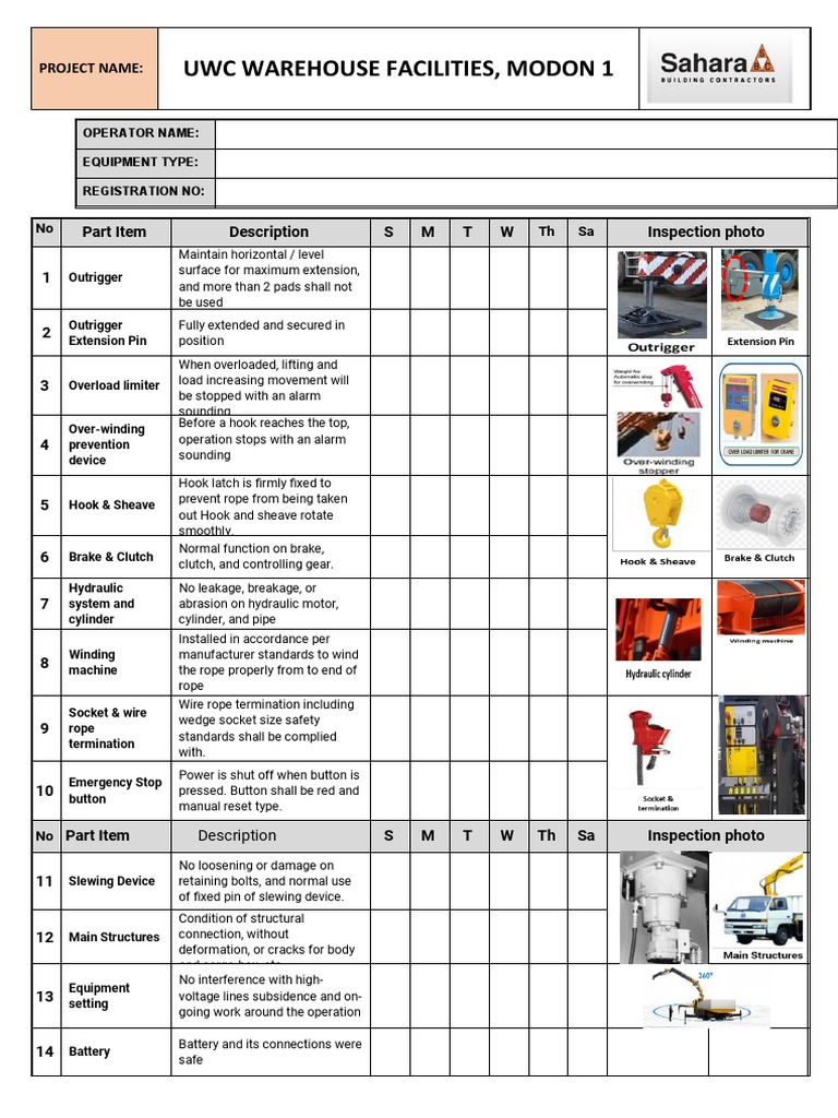 Vehicle Check List | PDF
