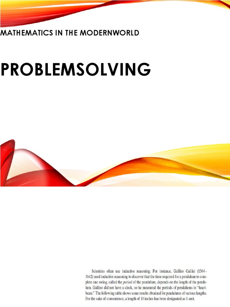 Problem Solving - Part 1 | PDF
