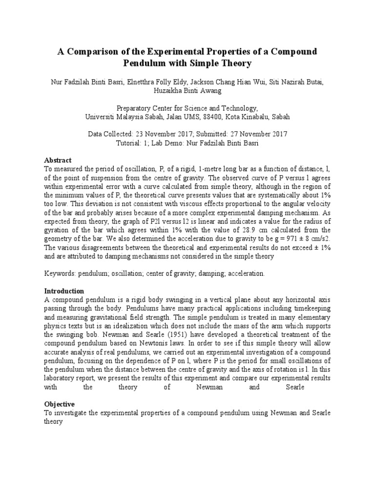 Lab Report Sample | PDF