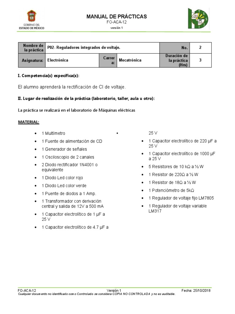 Prac 2 | PDF | Rectificador | Diodo