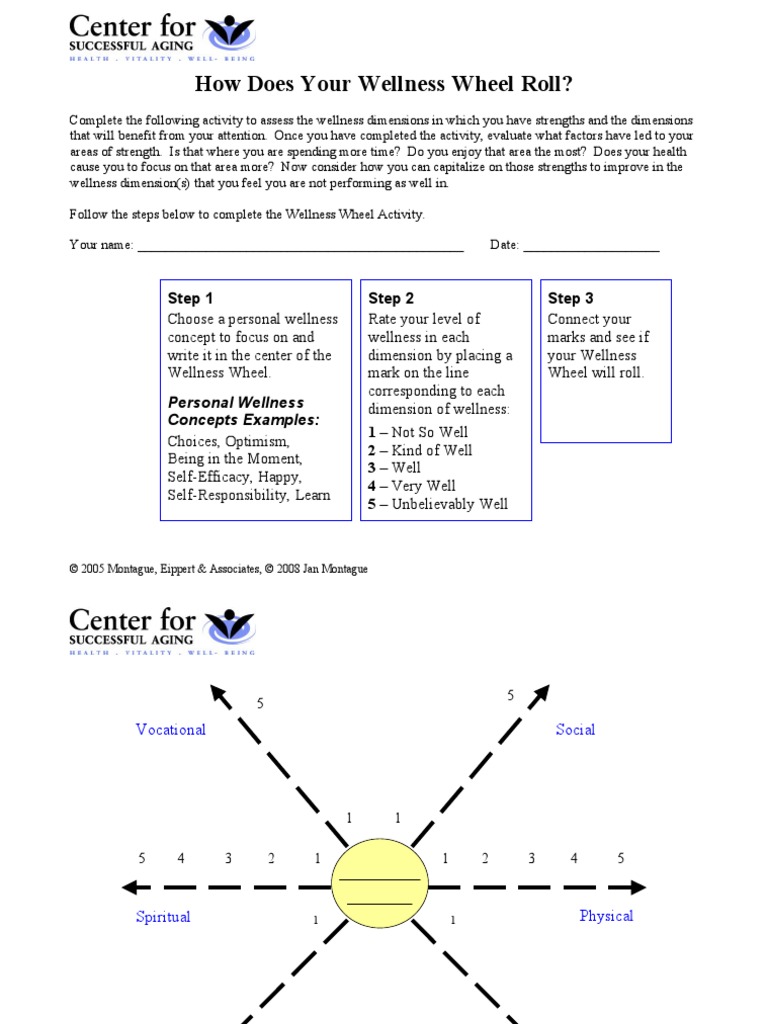 Whole Person Wellness Wheel Activity | Download Free PDF | Behavior ...
