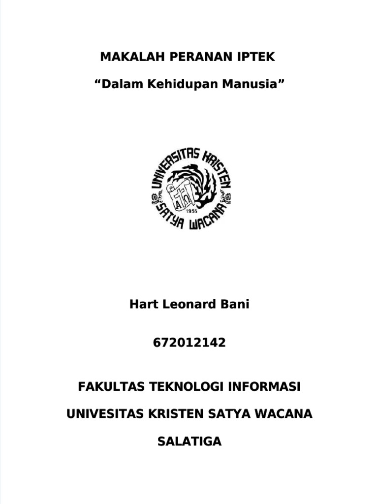 PDF Makalah Peranan Iptek Dalam Kehidupan Manusia Compress | PDF