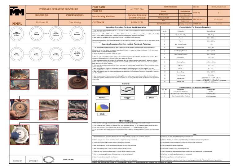WI in Core Shop Process | PDF