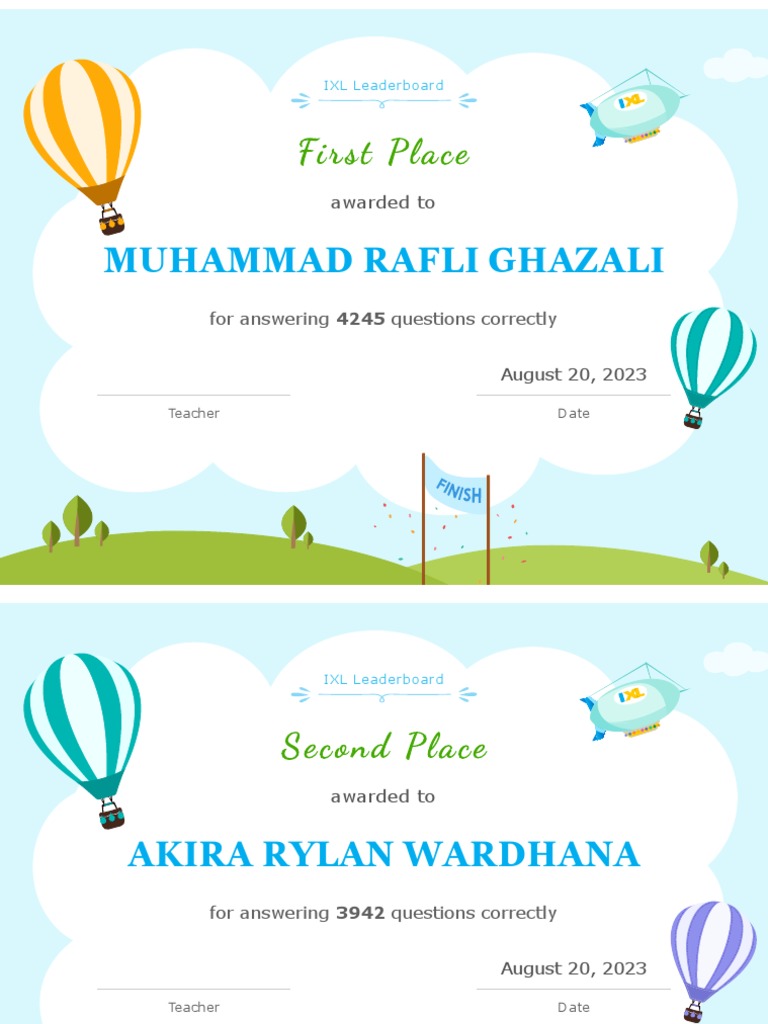 G7 - IXL Leaderboard | PDF