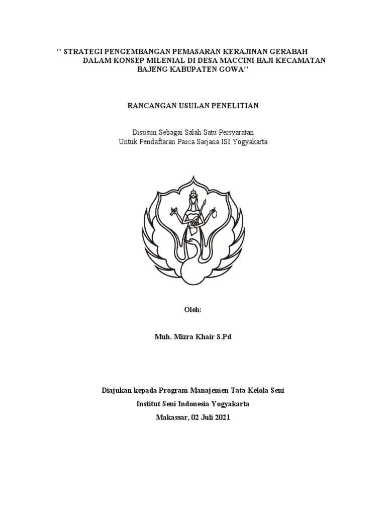 Rancangan Usulan Penelitian Mizra | PDF | Seni