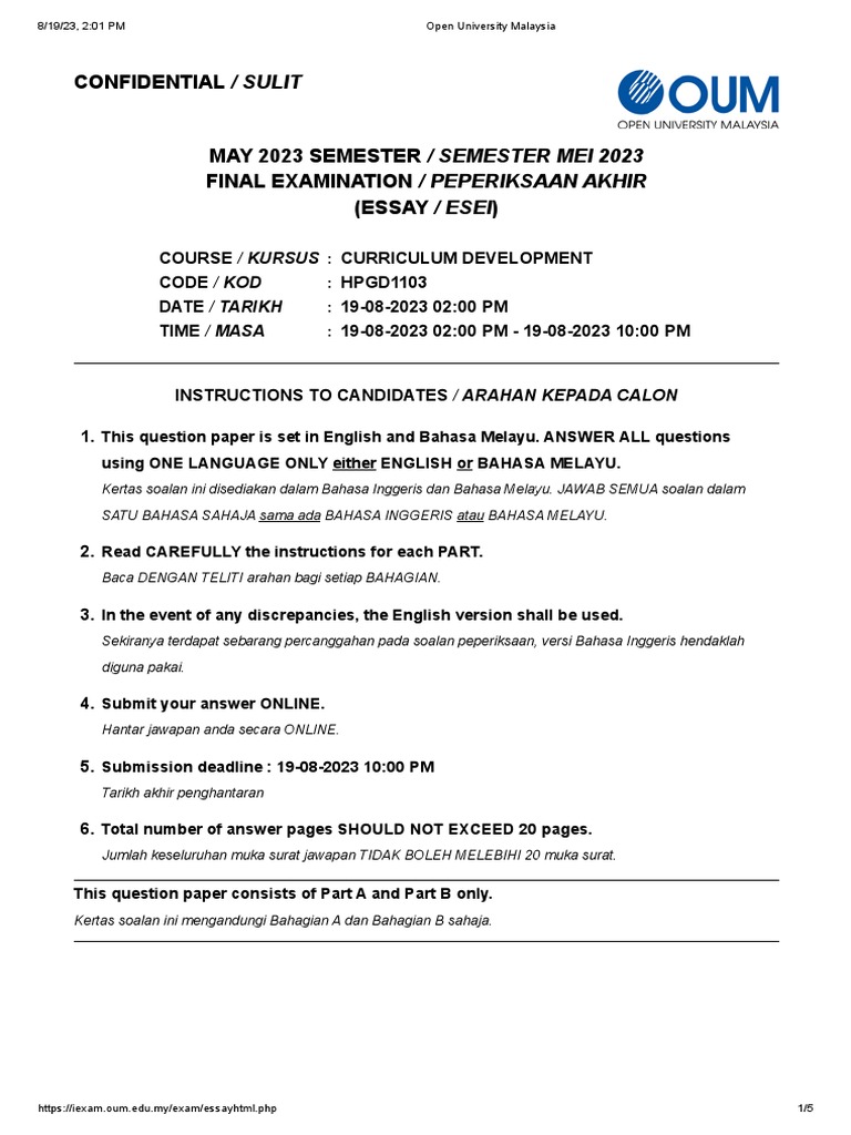 Open University Malaysia Pdf