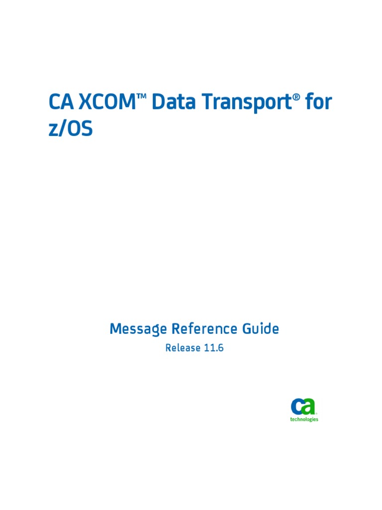 CA XCOM Message Reference ENU | PDF | Command Line Interface | Computing