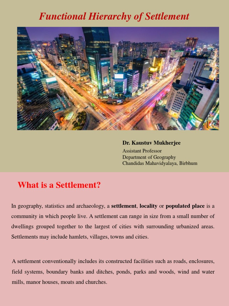 Settlement Types and Hierarchy Explained | PDF | City | Village