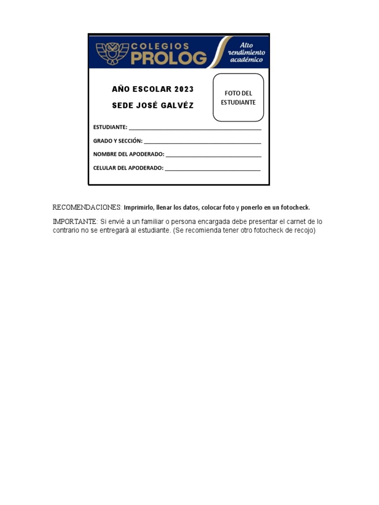 CARNET ESCOLAR 2023 (1) | PDF