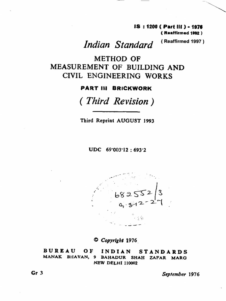 Is 1200 Part 03 1976 2 | PDF