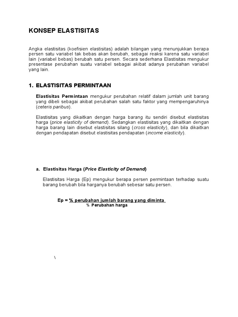 Konsep Elastisitas | PDF