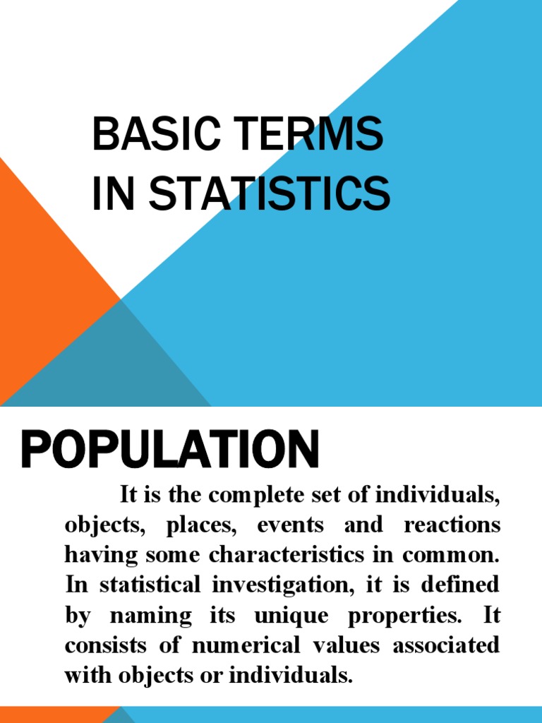 Lesson 1.2 Basic Terms in Statistics | PDF