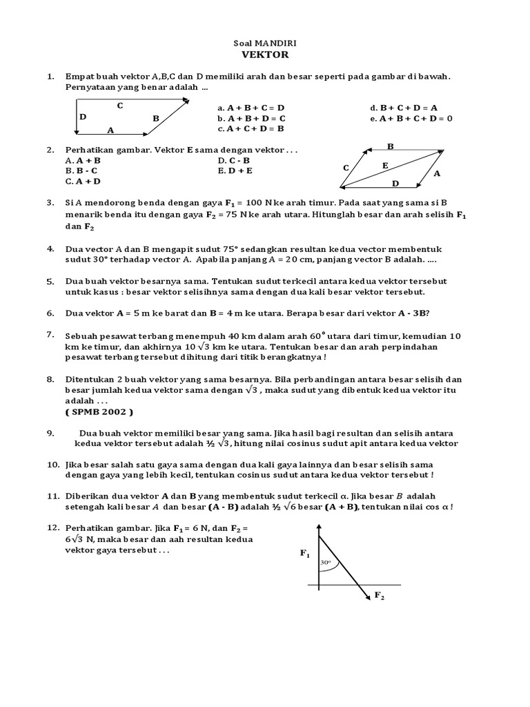 Soal MANDIRI-VEKTOR | PDF