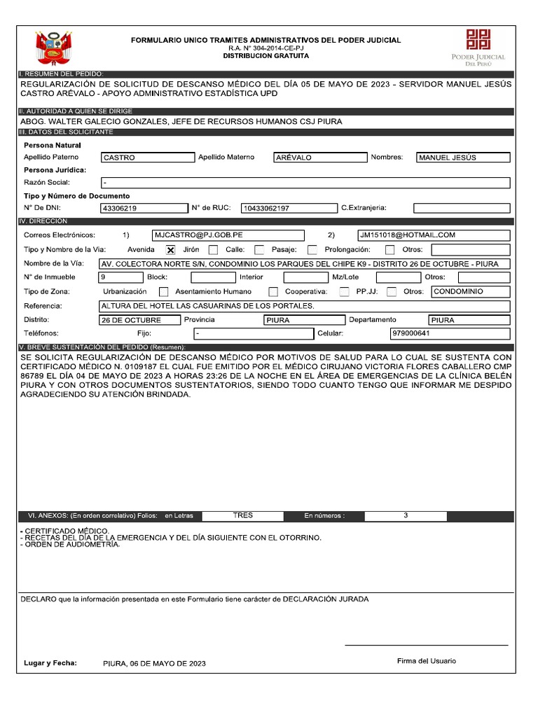 Fut Descanso Médico | PDF