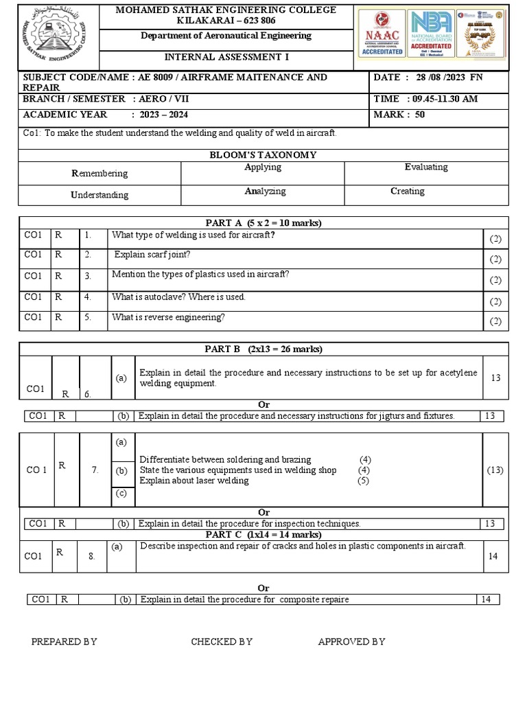 Airframe Iat1 | PDF | Welding | Construction