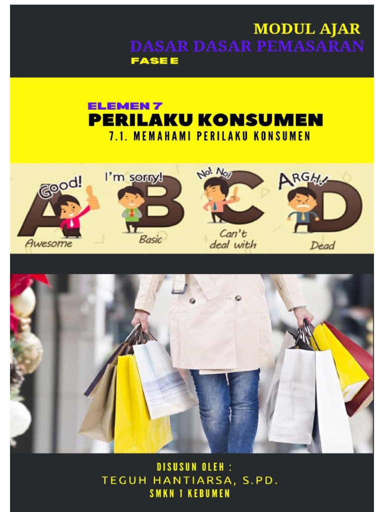 Modul Ajar Dasar-Dasar Pemasaran - Memahami Perilaku Konsumen - Fase E | PDF