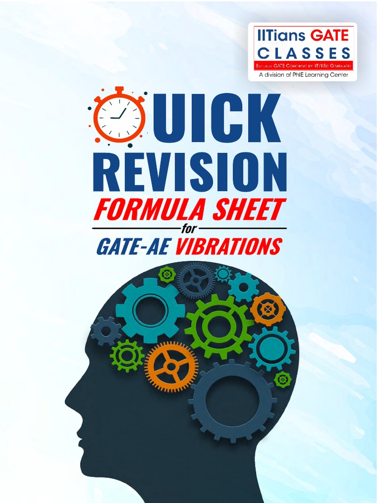 Gate Aerospace Mechanical Vibration Formulae Sheet Pdf