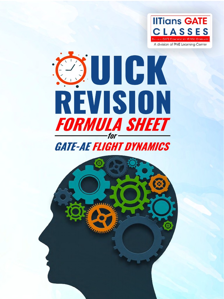 Gate Aerospace Flight Dynamic Formulae Sheet | PDF