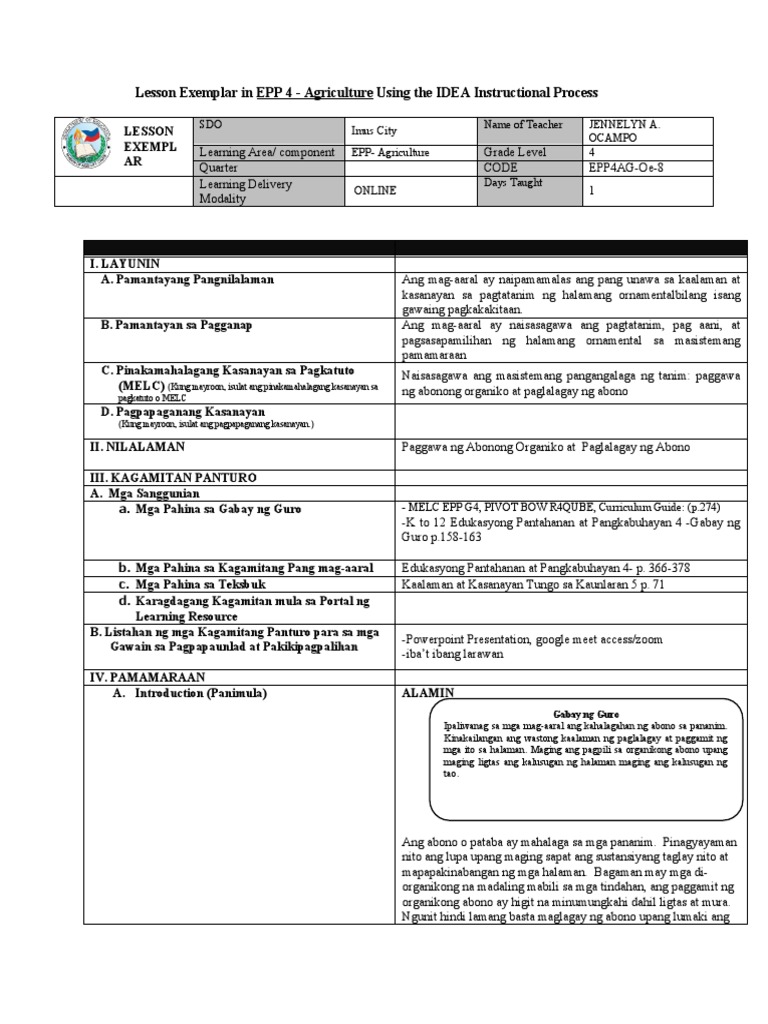 EPP4 Agri W6 D1-3 | PDF