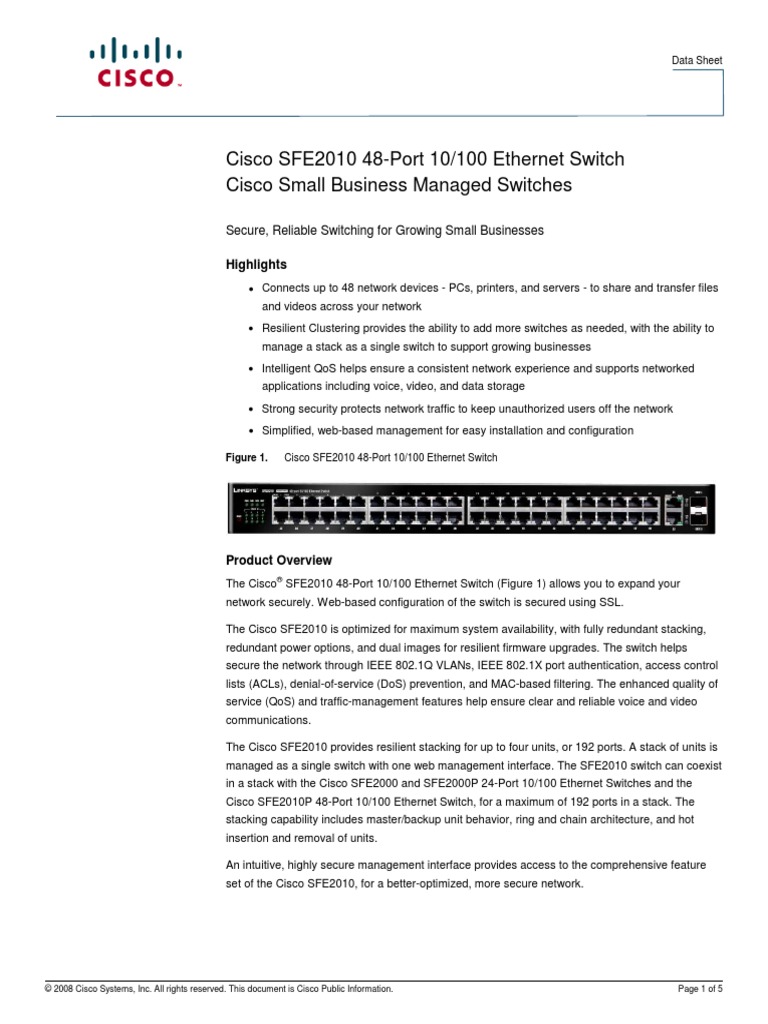 Data Sheet c78-501233 | PDF | Port (Computer Networking) | Computer Network