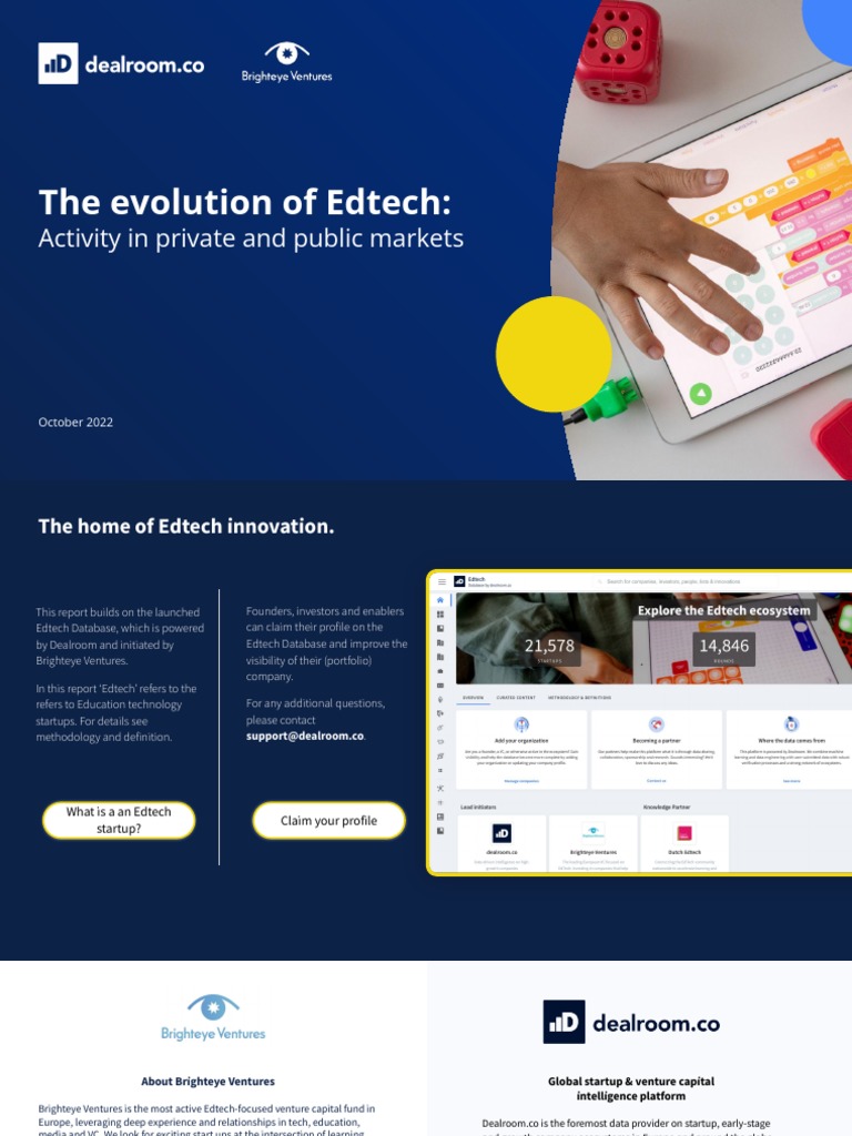 Edtech Activity in Private and Public Markets - Oct 2022 - V3 | PDF