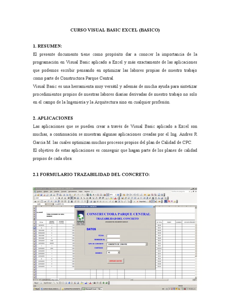 Curso Visual Basic Excel | PDF | Básico | Microsoft Excel