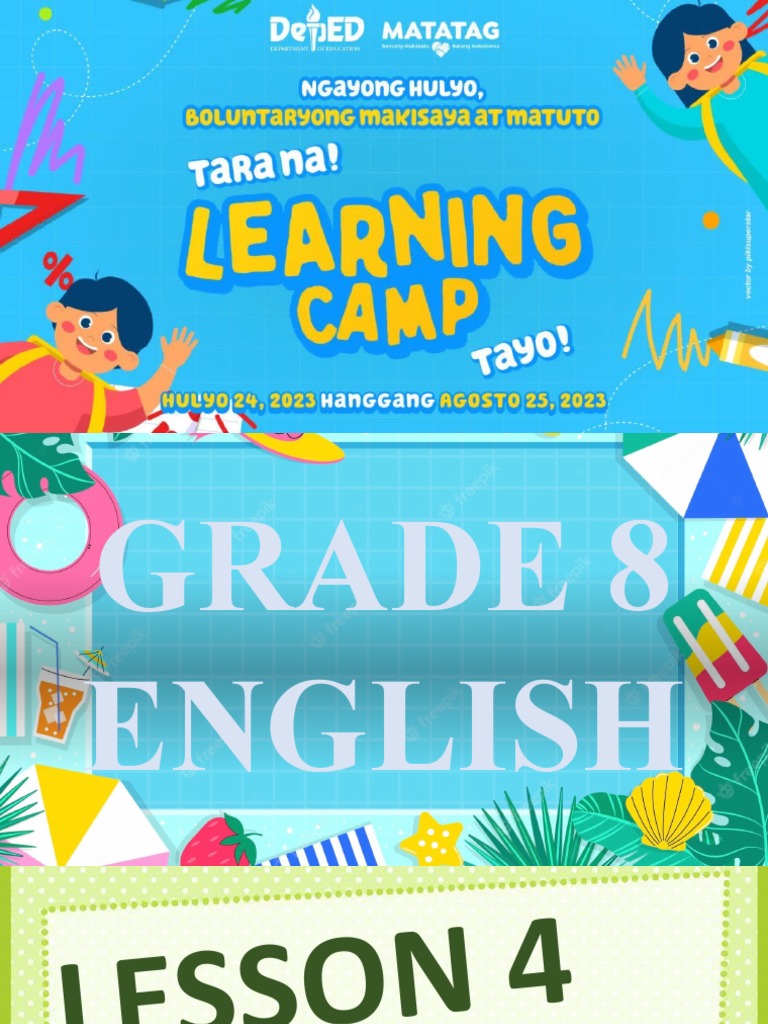 NLC English 8 Lesson 4 | PDF