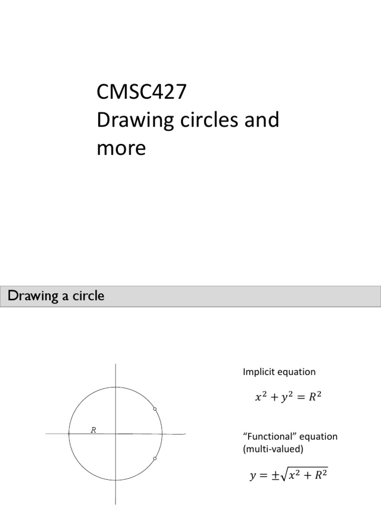 L01 P2 Drawing Circles and More | PDF