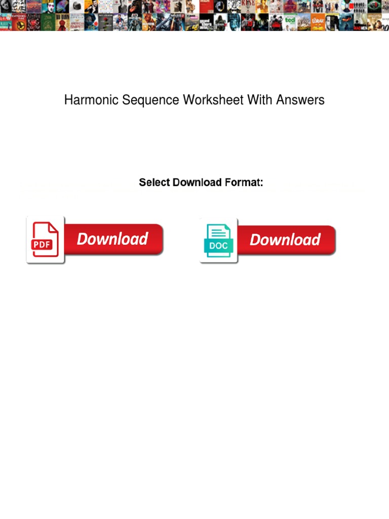 Harmonic Sequence Worksheet With Answers | PDF