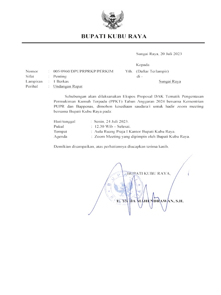 1 - Undangan Ekspos DAK 24 Juli 2023 | PDF