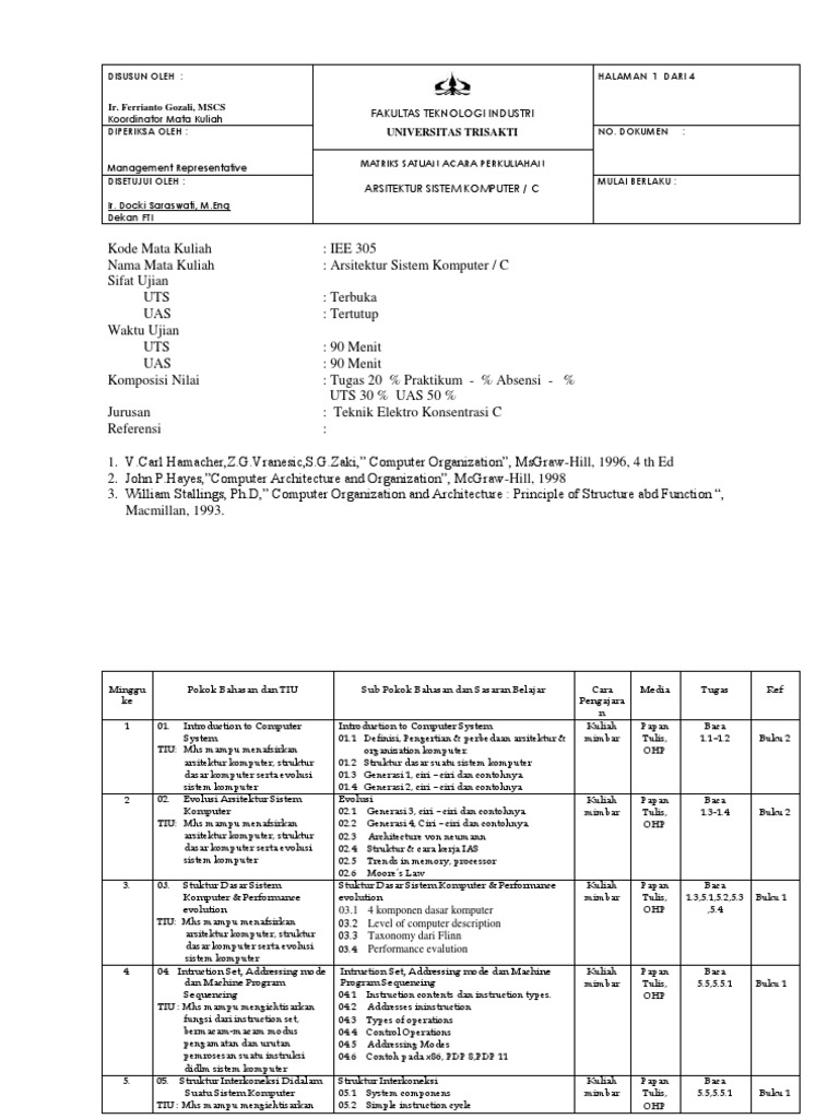 Arsitektur Sistem Komputer C | PDF