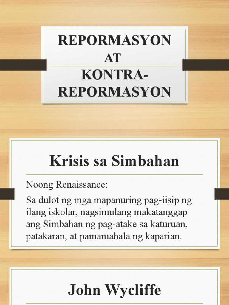 REPORMASYON at Kontra-Repormasyon | PDF