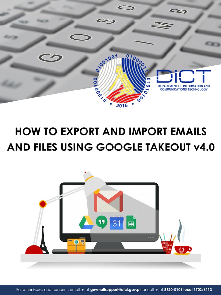 How To Export and Import Emails and Files Using Google Takeout v4.0 | PDF | Computers