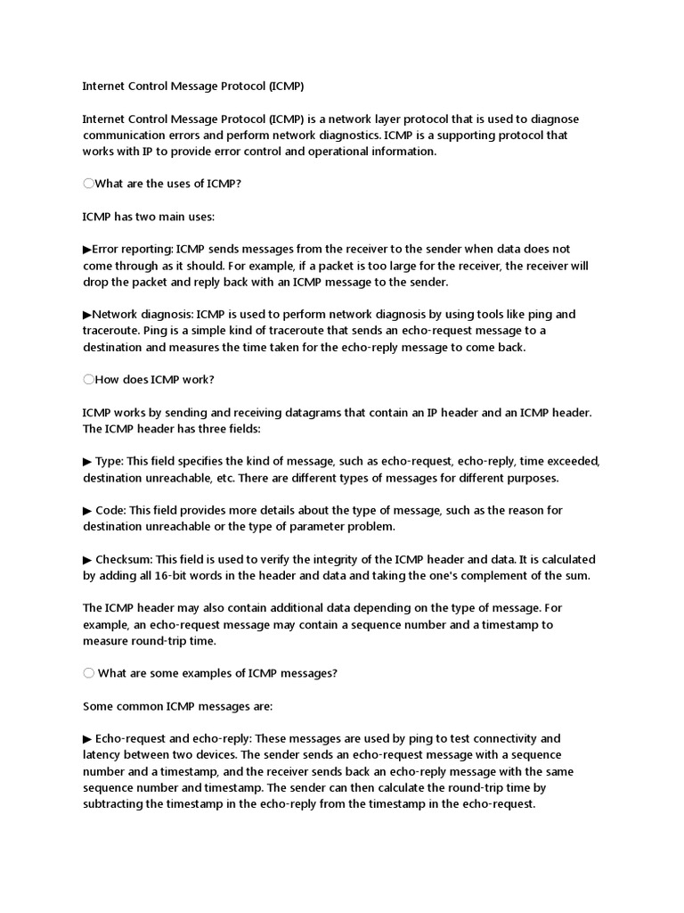 Internet Control Message Protocol Pdf 