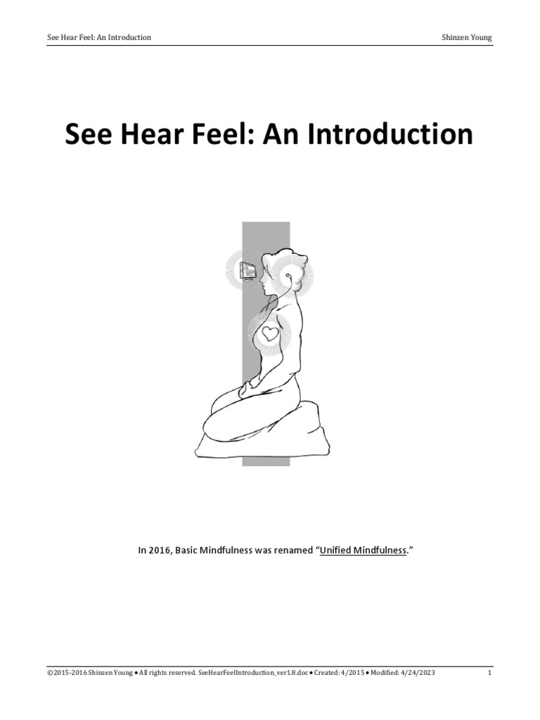 SeeHearFeelIntroduction Ver1.8 | PDF | Self-Improvement
