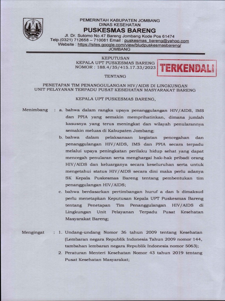 SK Terkendali | PDF