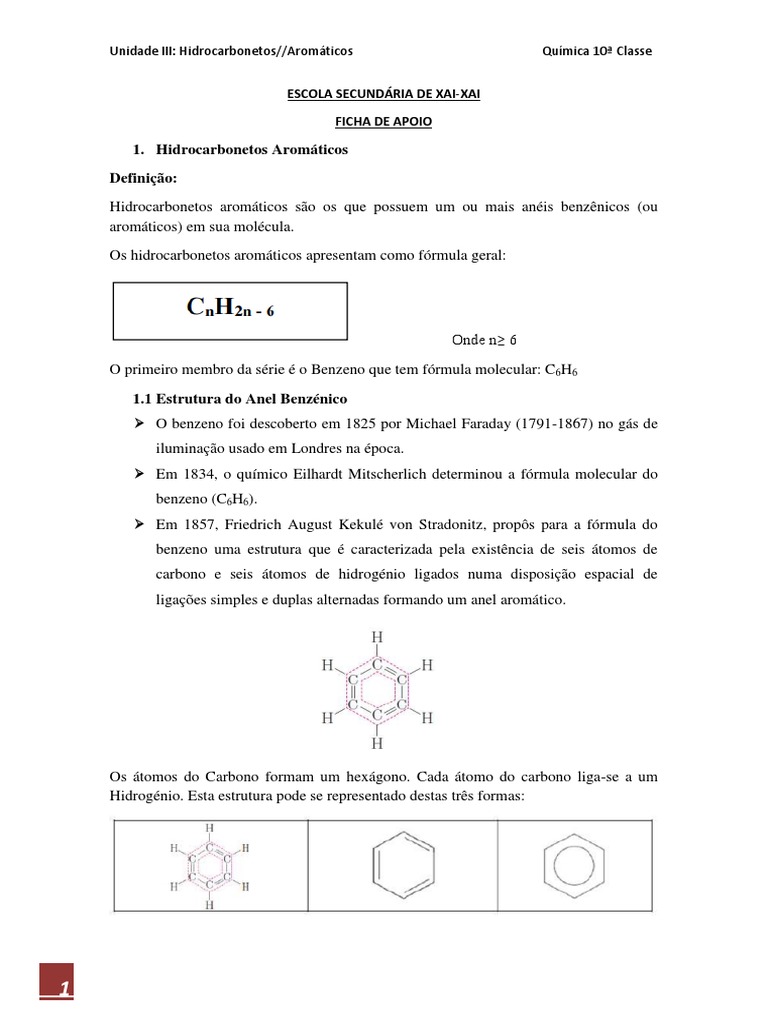 Hidrocarbonetos Aromaticos | PDF | Benzeno | Aromaticidade