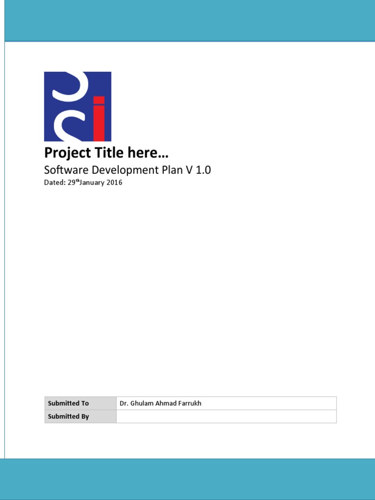 Software Development Plan - Template | PDF | Software Quality ...