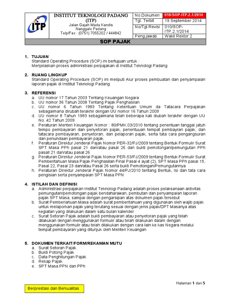 10-21.SOP Pajak | PDF