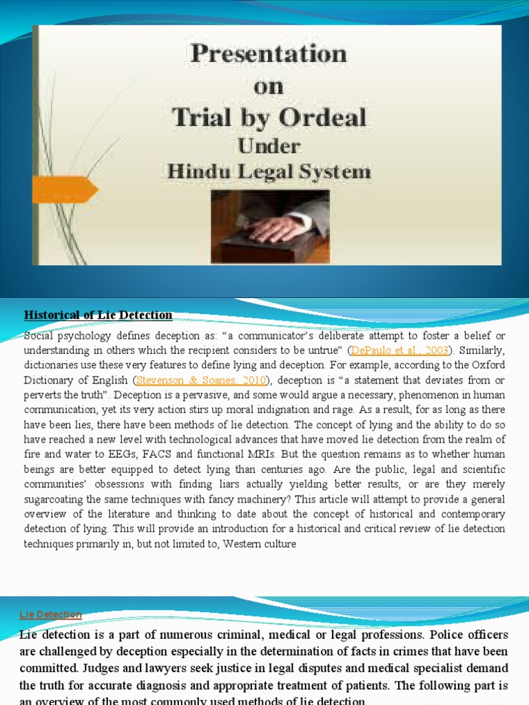 Lie Detection | PDF | Polygraph | Validity (Statistics) Lie Detection | PDF | Polygraph | Validity (Statistics)