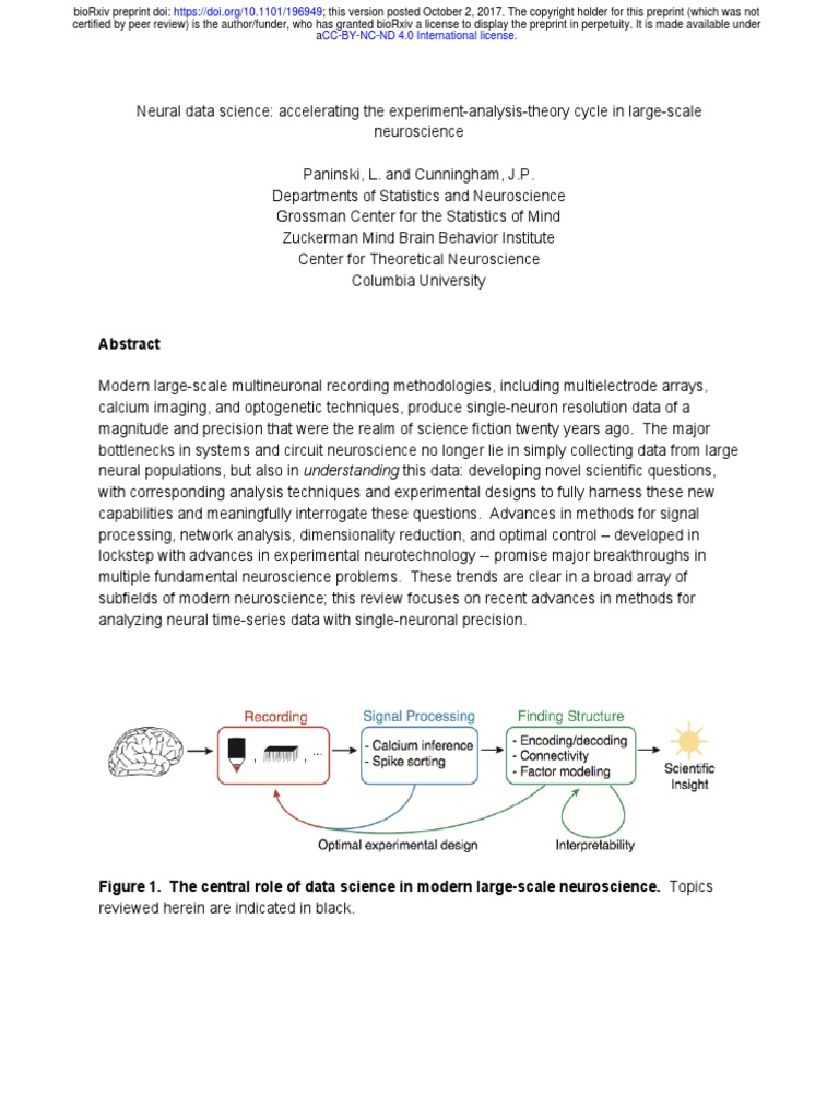 2017 Neural Data Science Pdf 