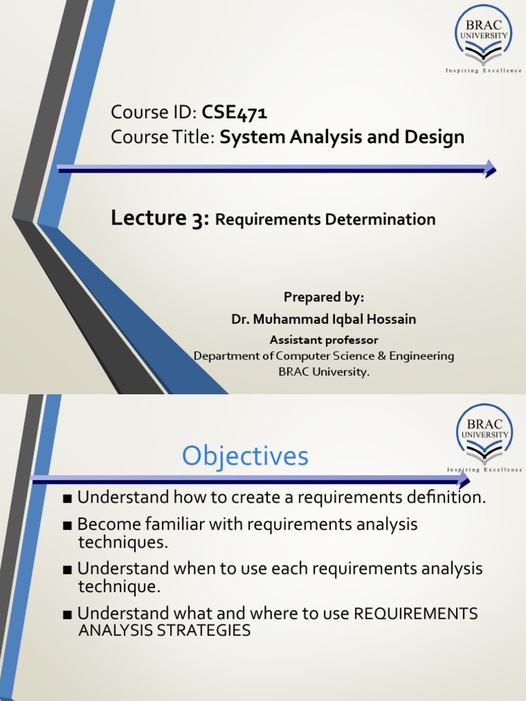 Lecture 03 Requirements Determination | PDF | System | Systems Science
