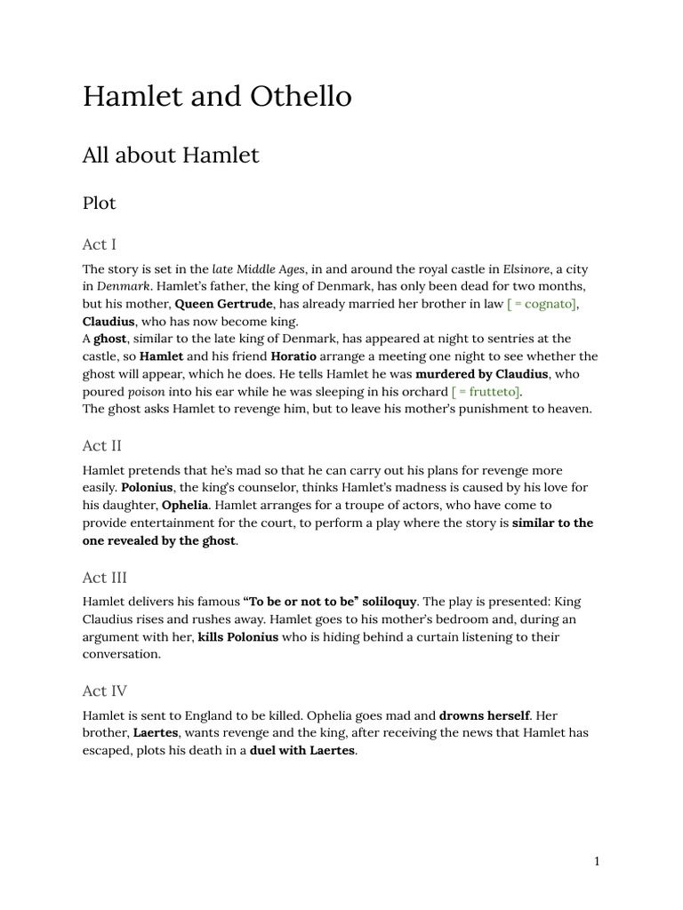 Hamlet and Othello | PDF | Othello | Iago