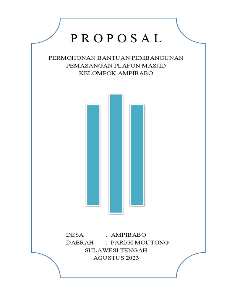 Proposal: Permohonan Bantuan Pembangunan Pemasangan Plafon Masjid ...