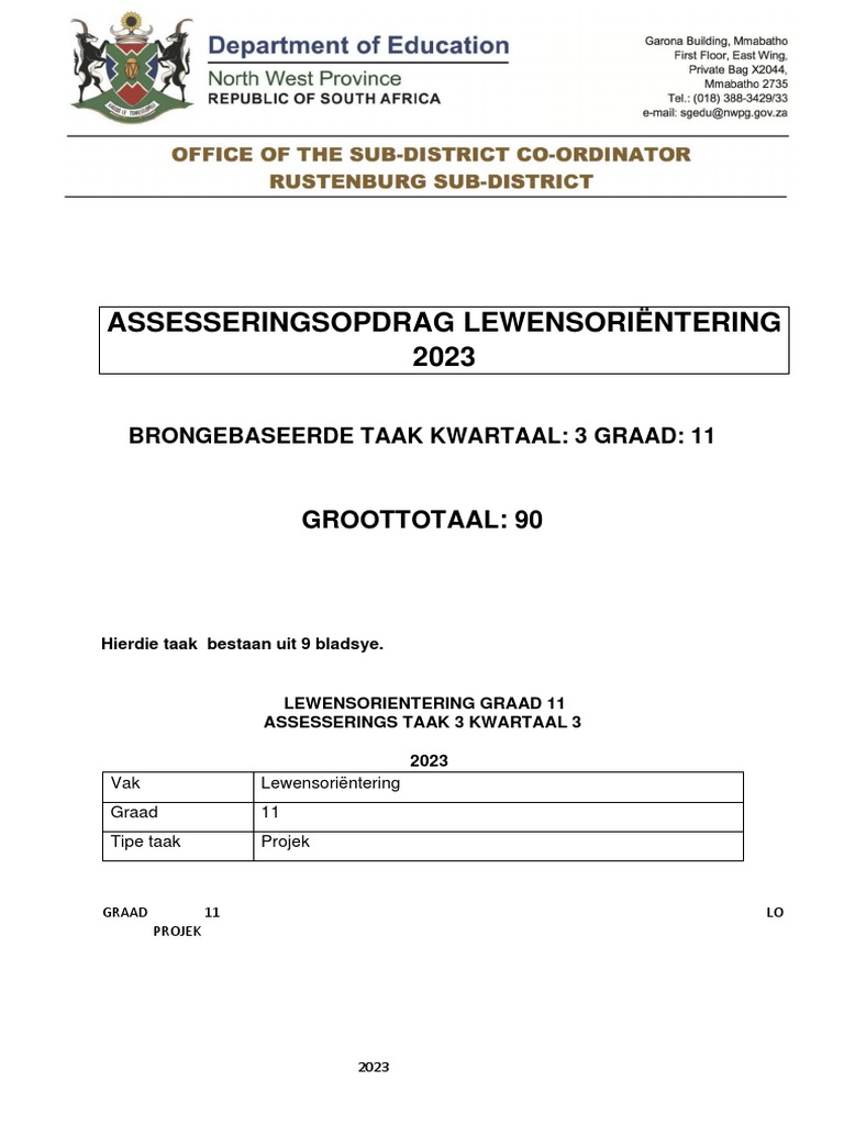2023 GR 11 Afr Projek | PDF