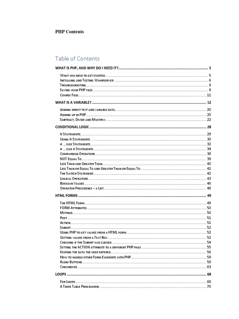 PHP Book | PDF | Php | World Wide Web