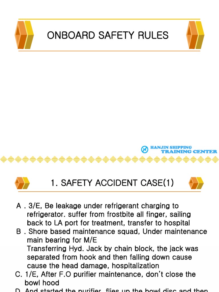 onboard safety rules | PDF